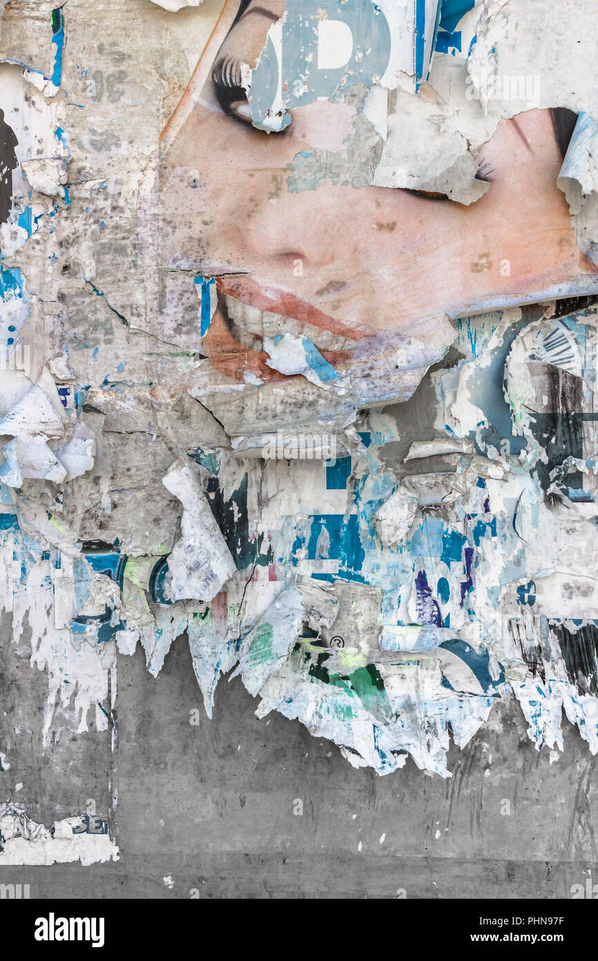 Old torn posters Stock Photo - Alamy