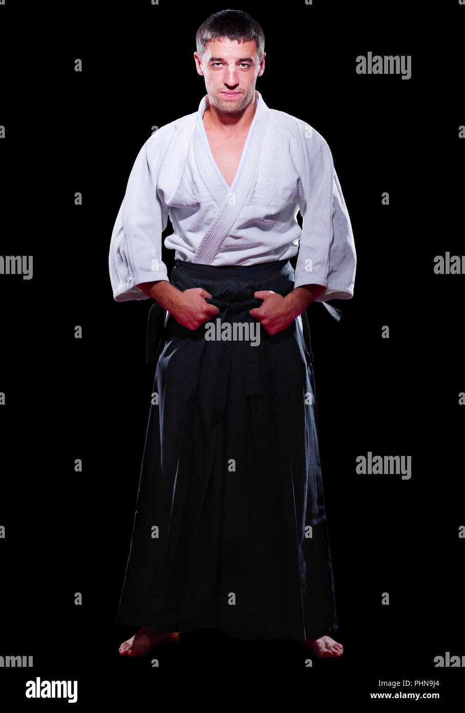 Man martial arts fighter isolated Stock Photo - Alamy