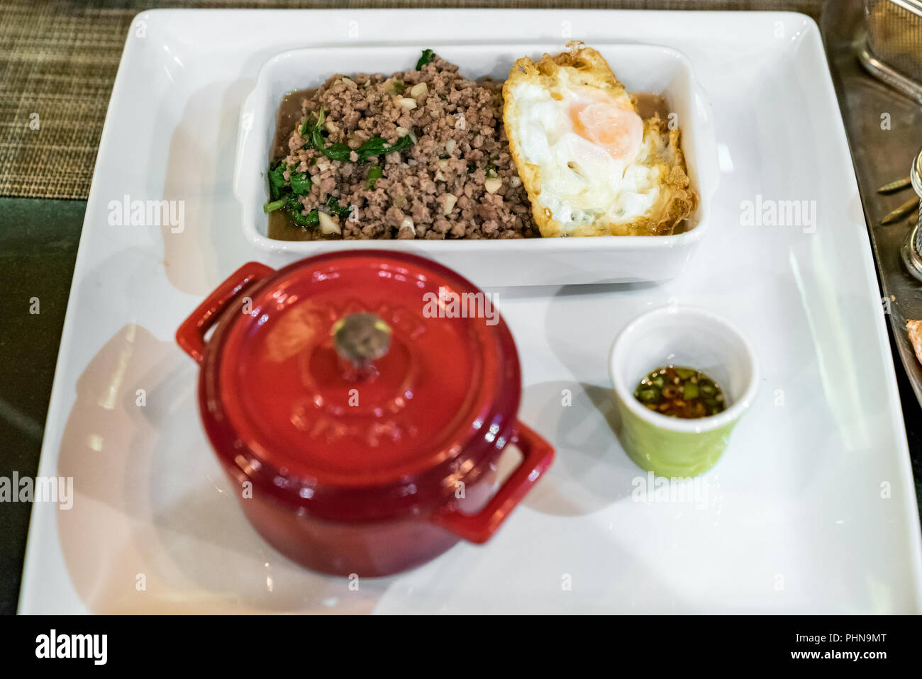 Beef basil rice Stock Photo - Alamy