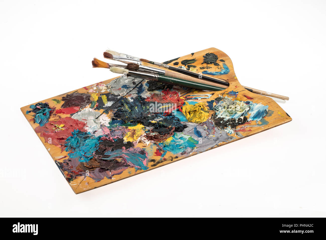 Painting palette brushes hi-res stock photography and images - Alamy