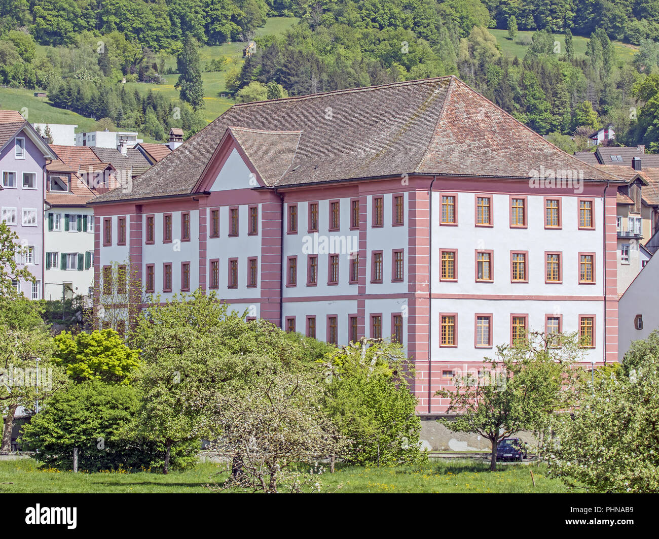 Provostry and school Klingnau, Kanton Aargau, Switzerland Stock Photo ...