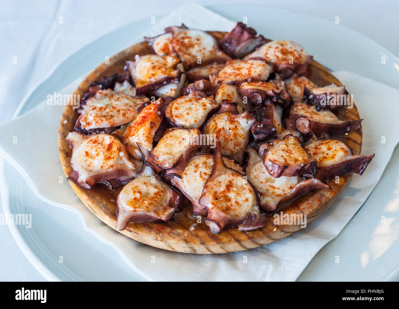 Galician style octopus, pulpo a la gallega Stock Photo - Alamy