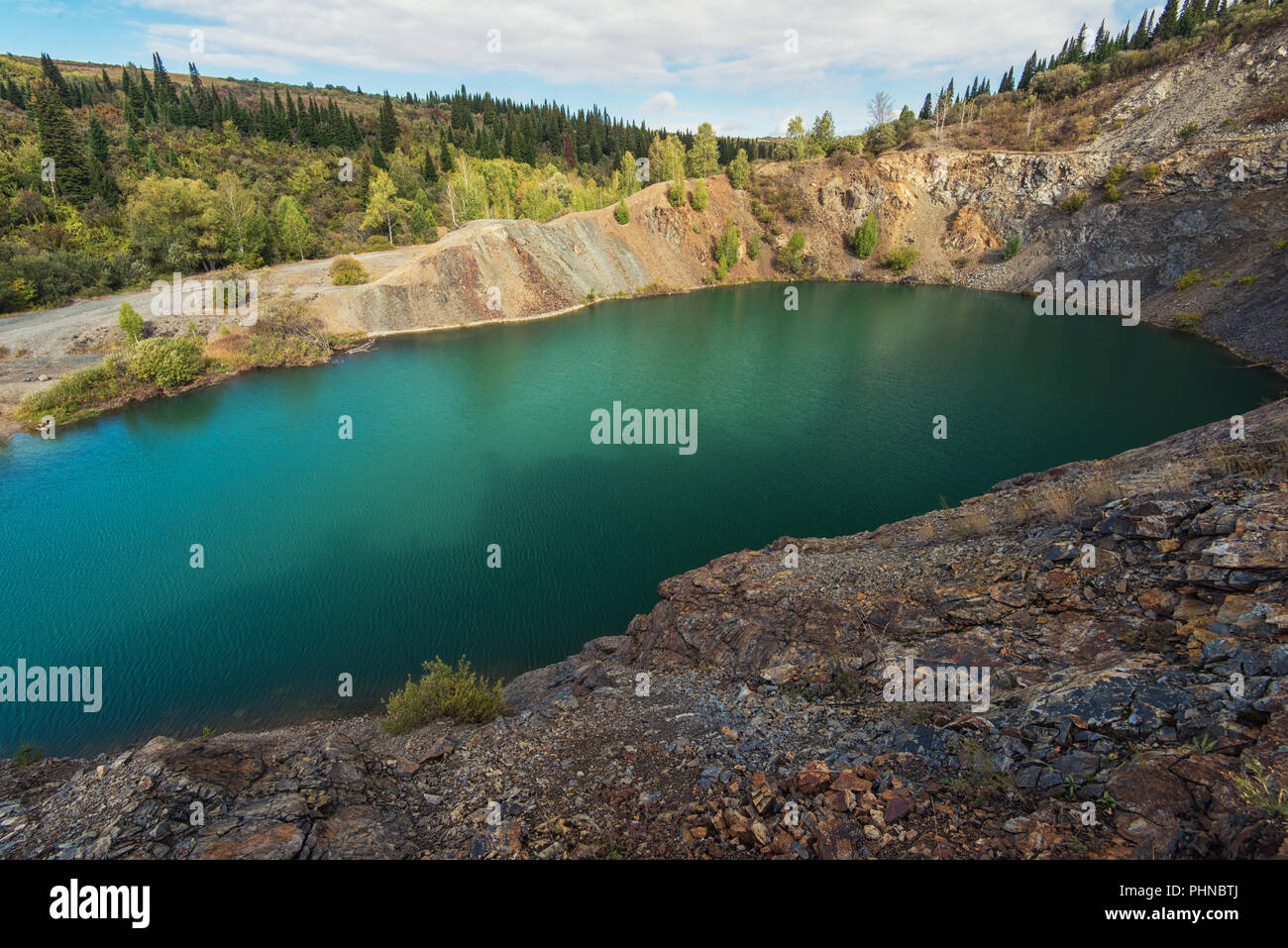 Blue lake in Altai Stock Photo - Alamy