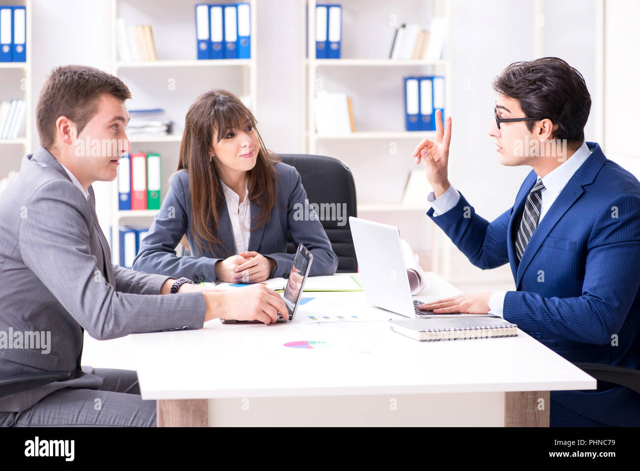 Business meeting with employees in the office Stock Photo - Alamy