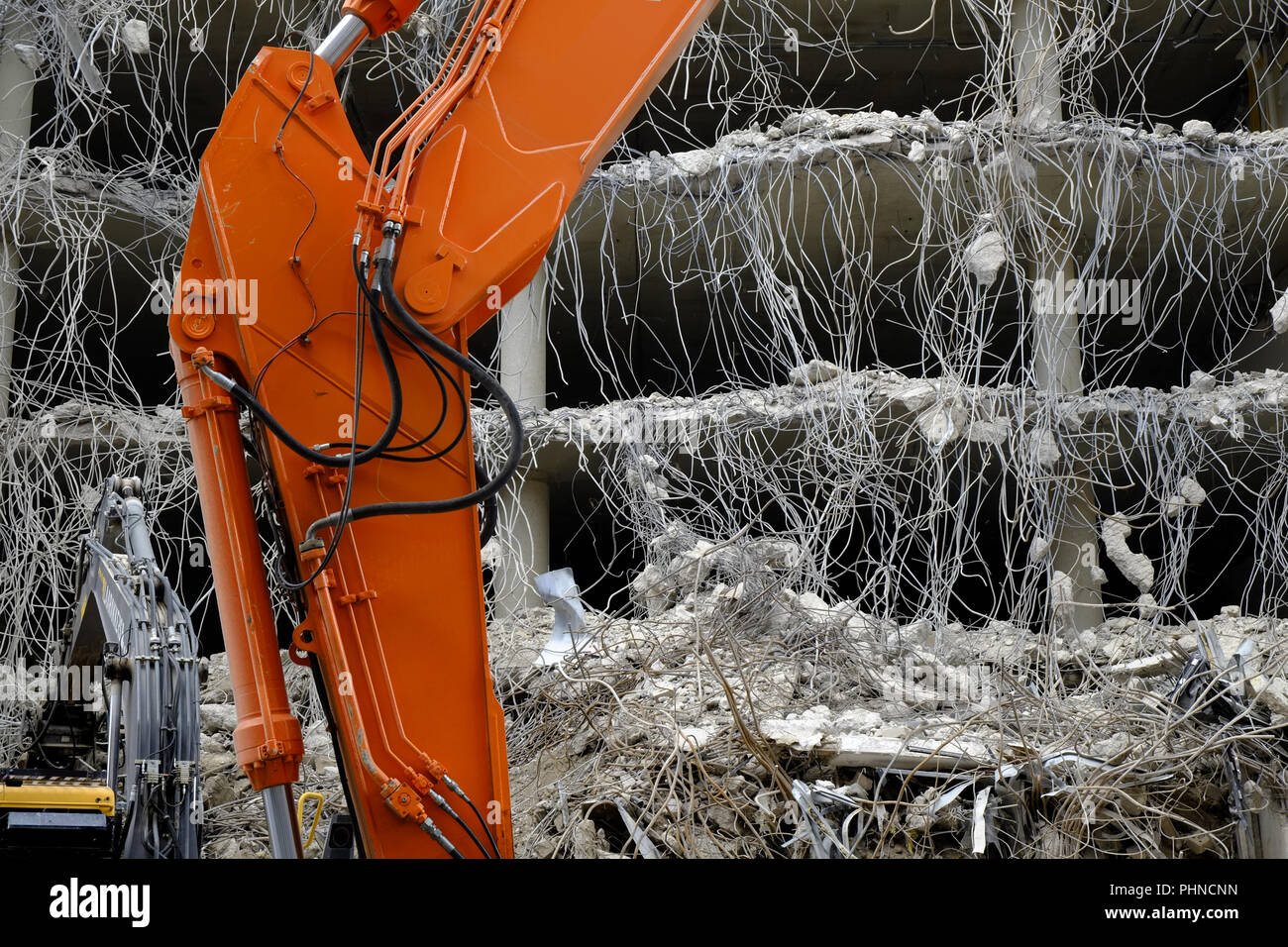 Demolition of an office building Stock Photo - Alamy