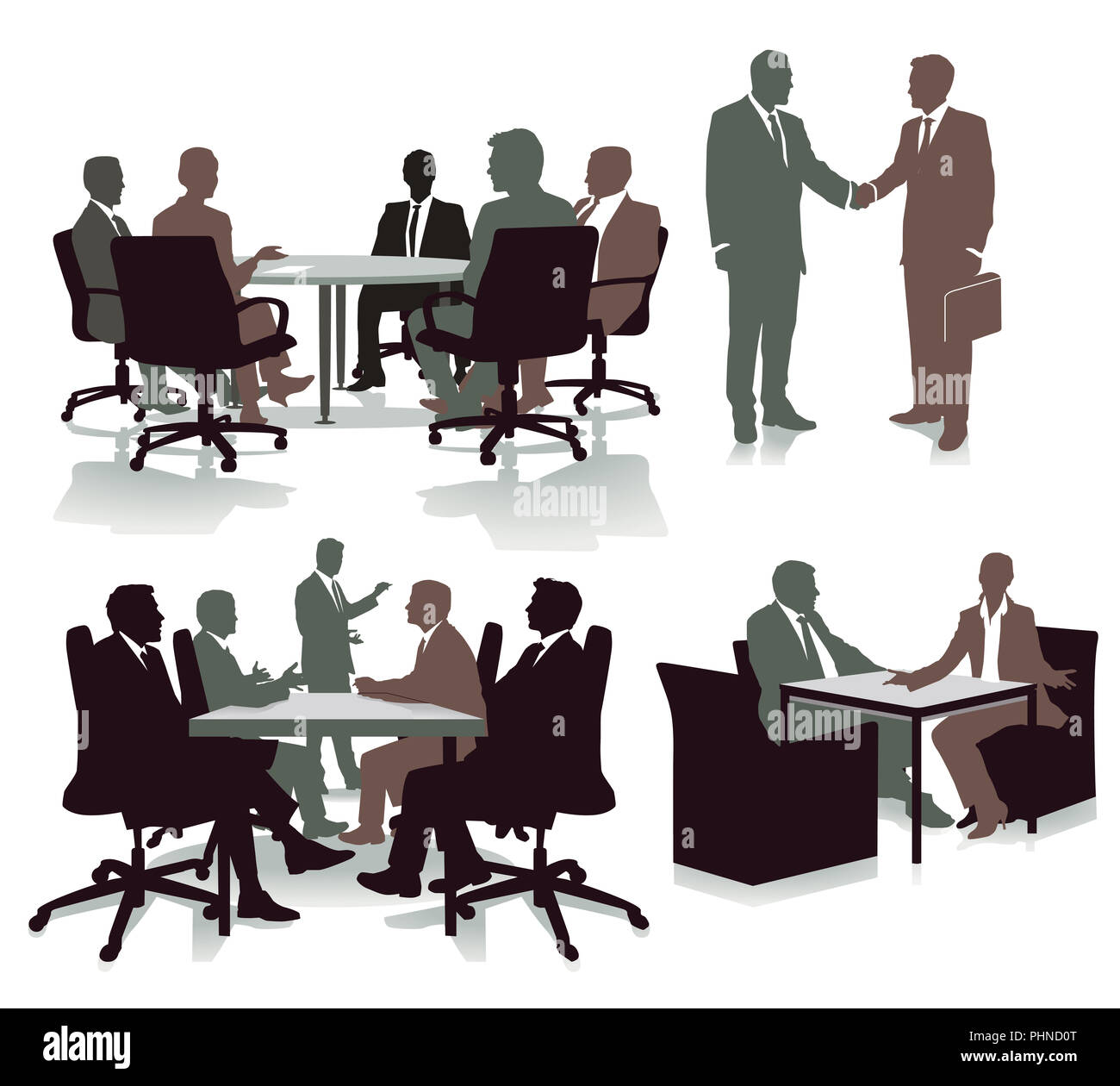 Consulting in the office, illustration Stock Photo - Alamy