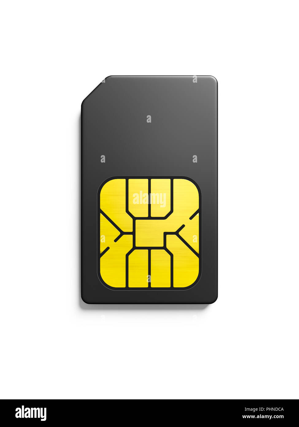 black sim card isolated on white background Stock Photo - Alamy