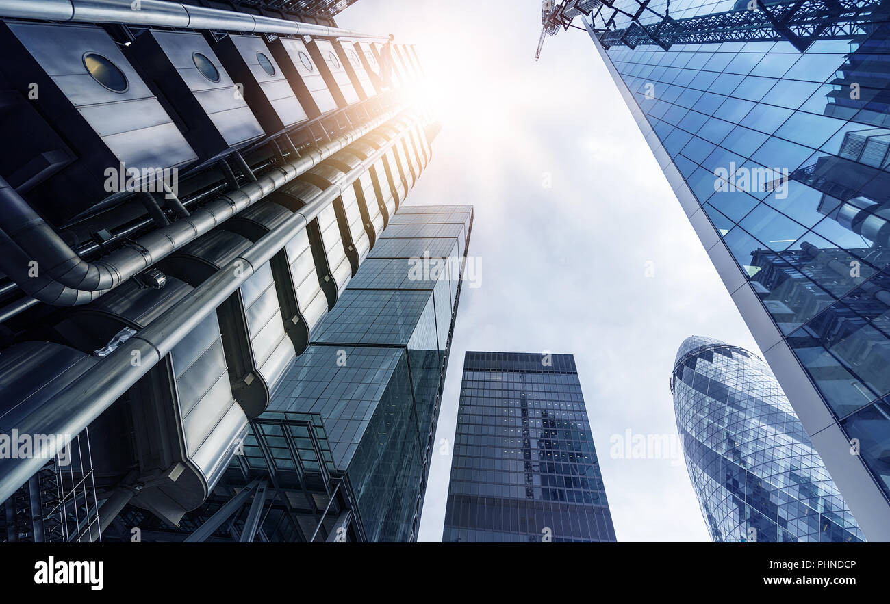 multiple office towers Stock Photo - Alamy