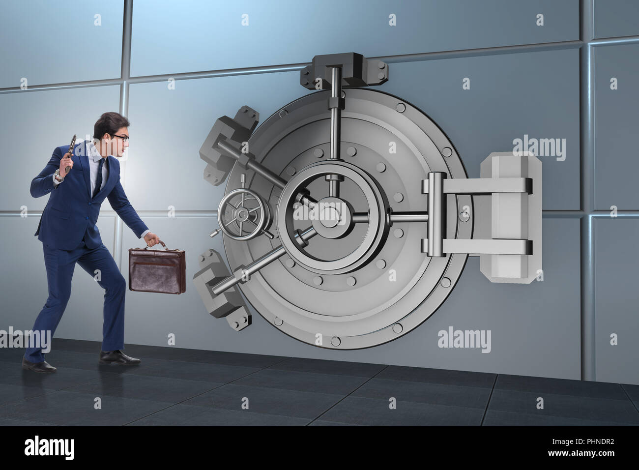 Thief stealing money from safe hi-res stock photography and images - Alamy