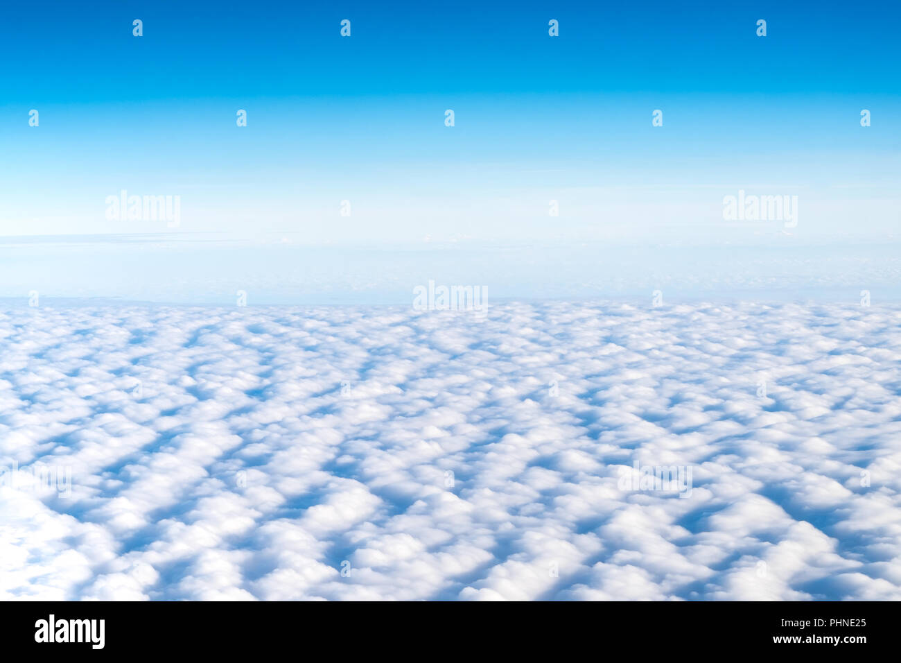 Blue sky and Cloud Top view from airplane window,Nature background ...