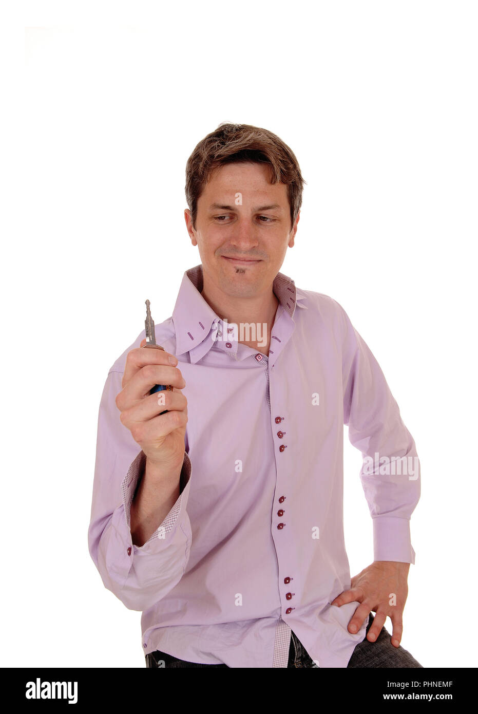 Happy young man key hi-res stock photography and images - Alamy