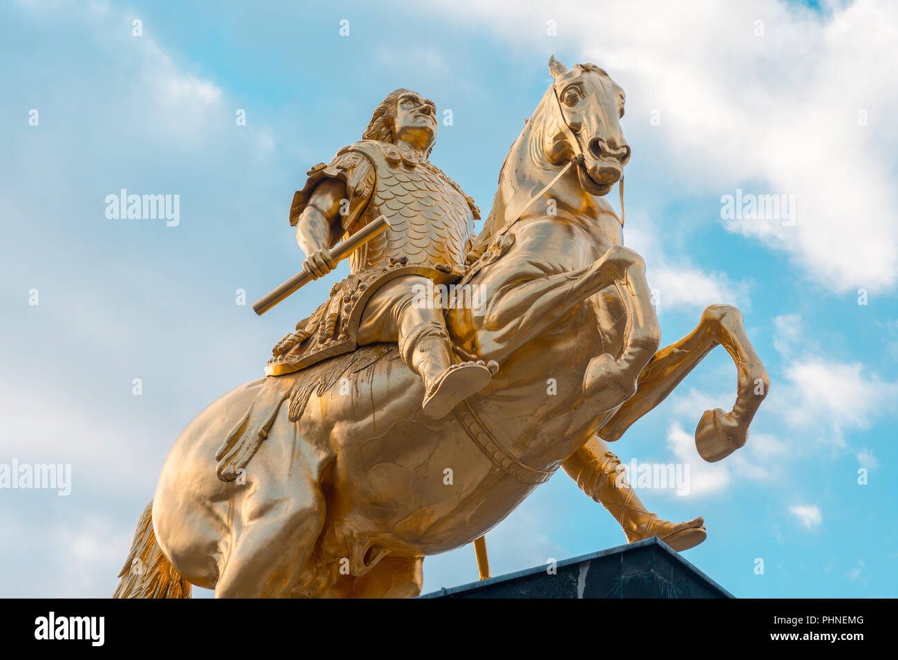 Statue goldener reiter golden horseman hi-res stock photography and ...