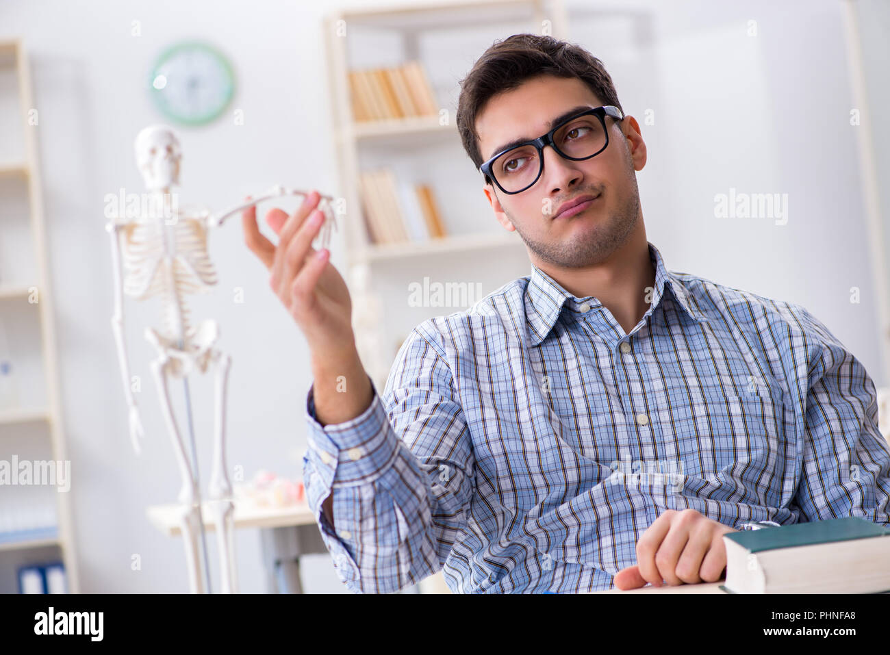 Medical student studying in classroom Stock Photo - Alamy