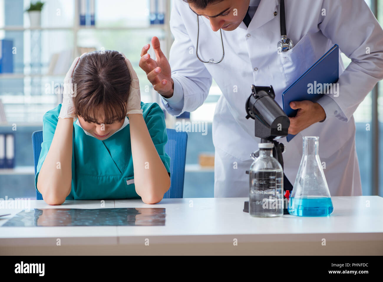 Angry doctor computer hi-res stock photography and images - Alamy