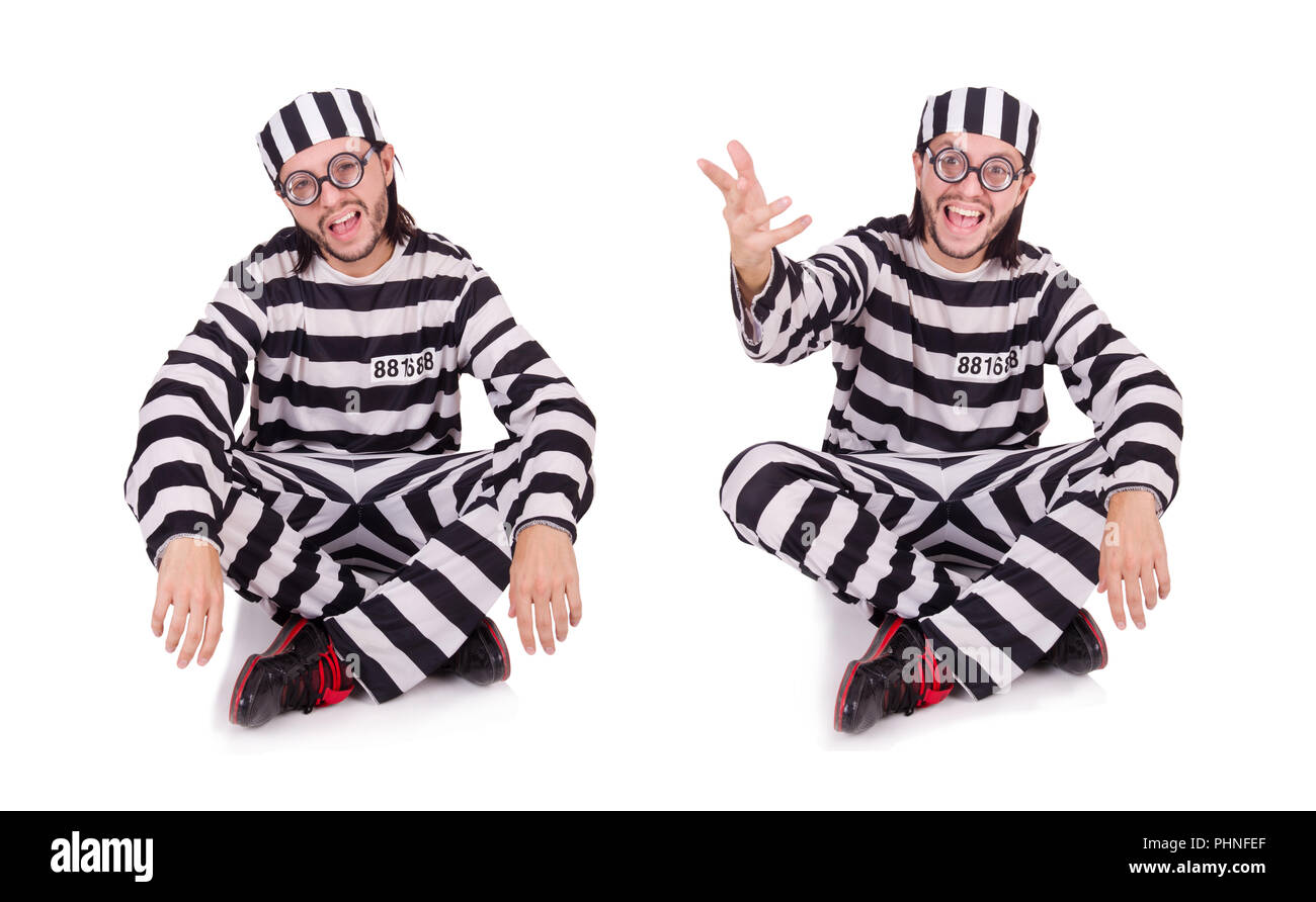 Prison inmate isolated on the white background Stock Photo - Alamy