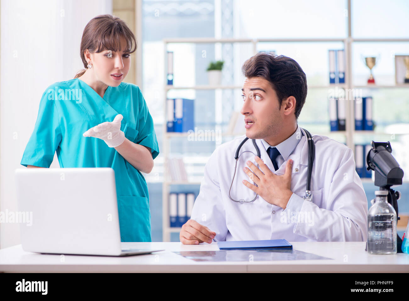 Angry doctor woman showing hi-res stock photography and images - Alamy