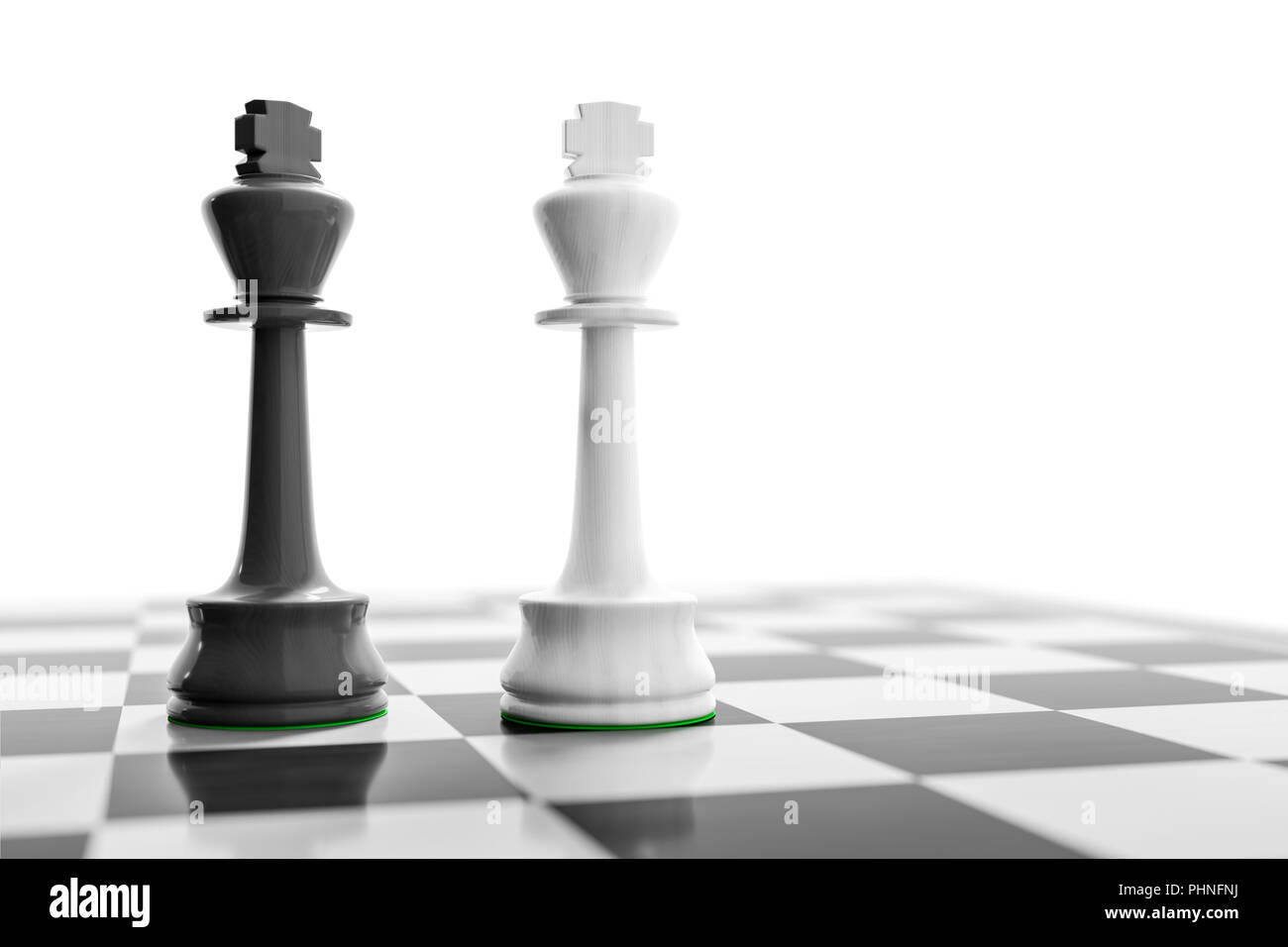 two kings on a chess board Stock Photo - Alamy