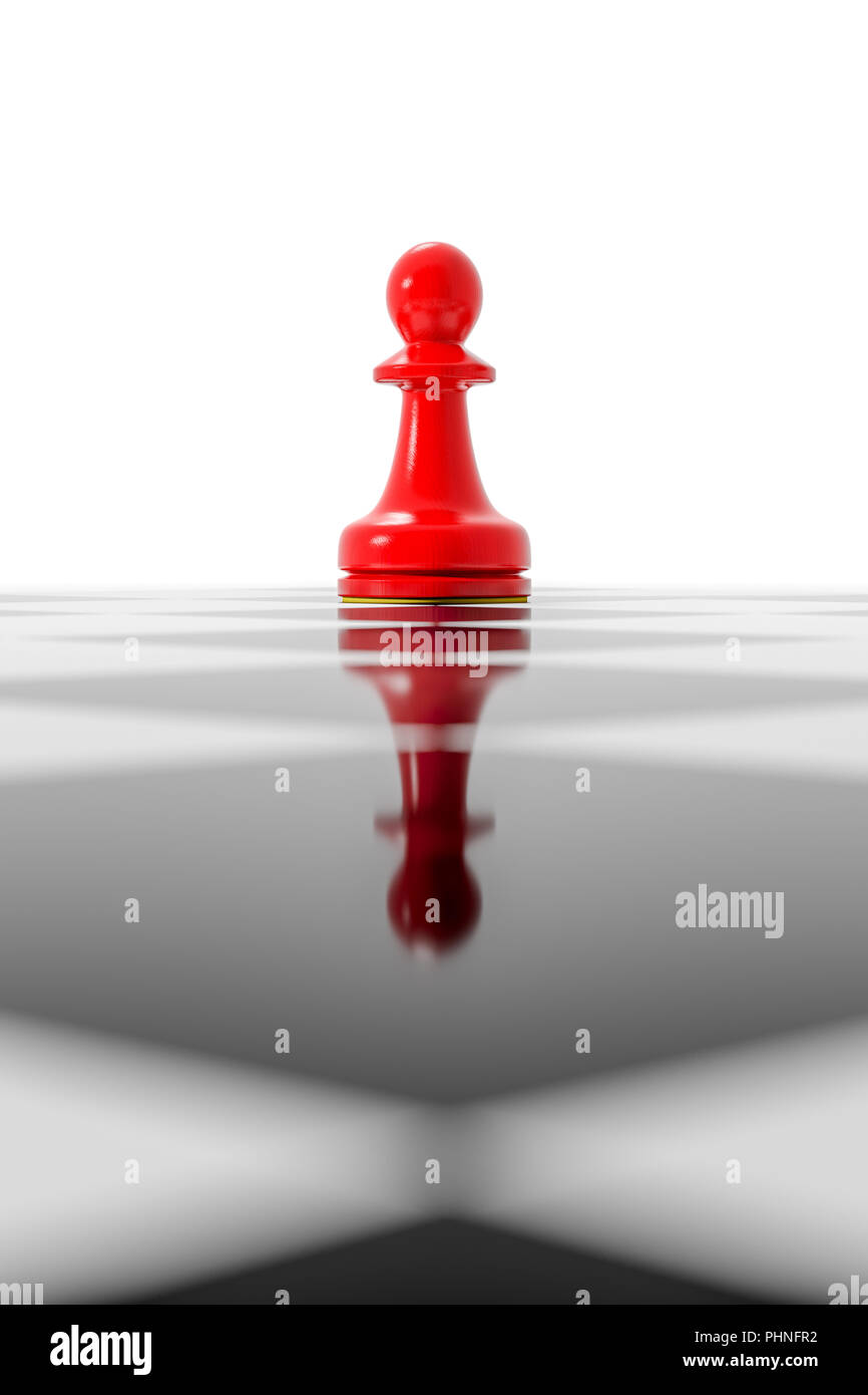 red pawn on a chess board Stock Photo - Alamy