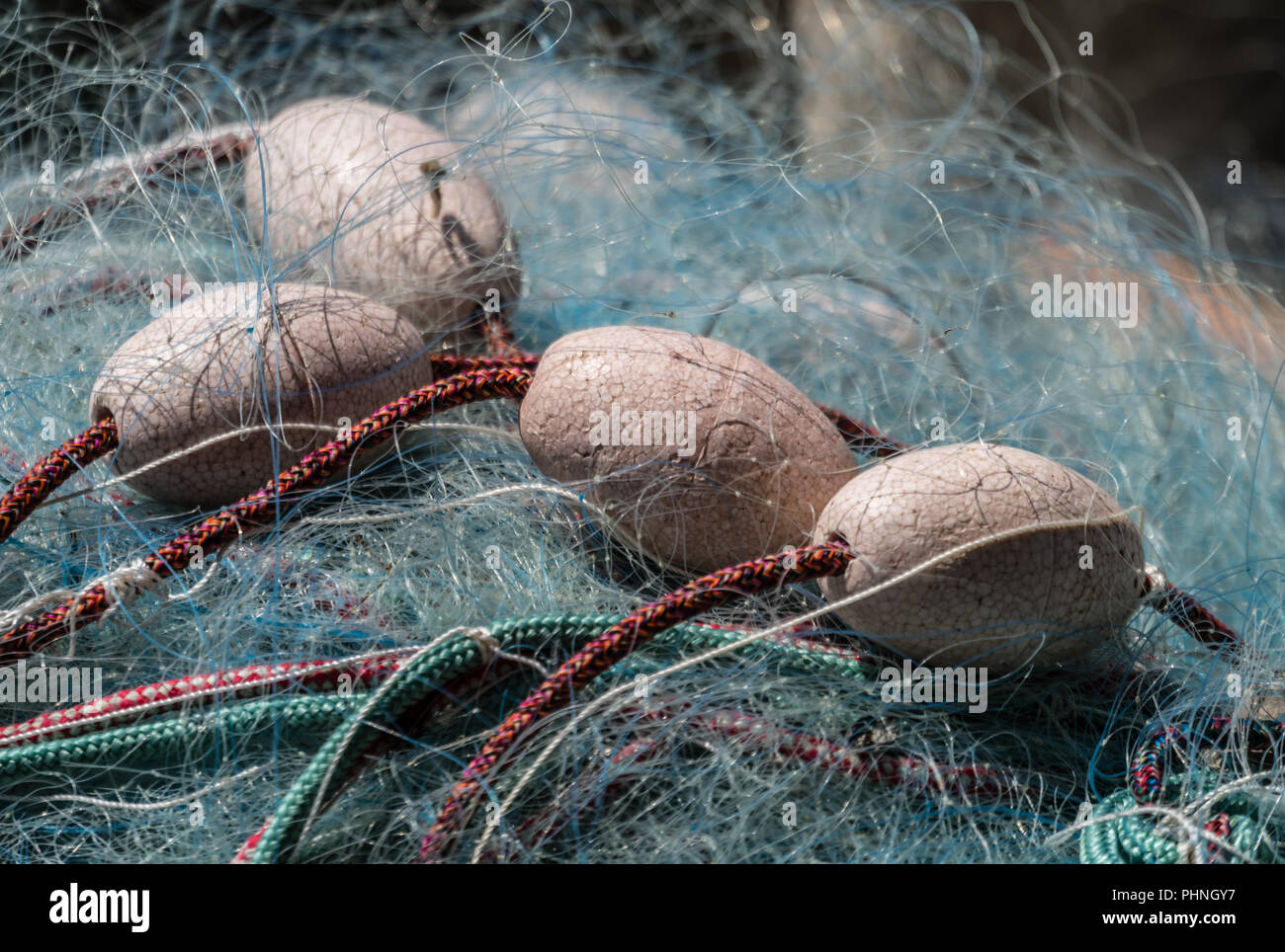 Fisherman fishing net detail Stock Photo - Alamy