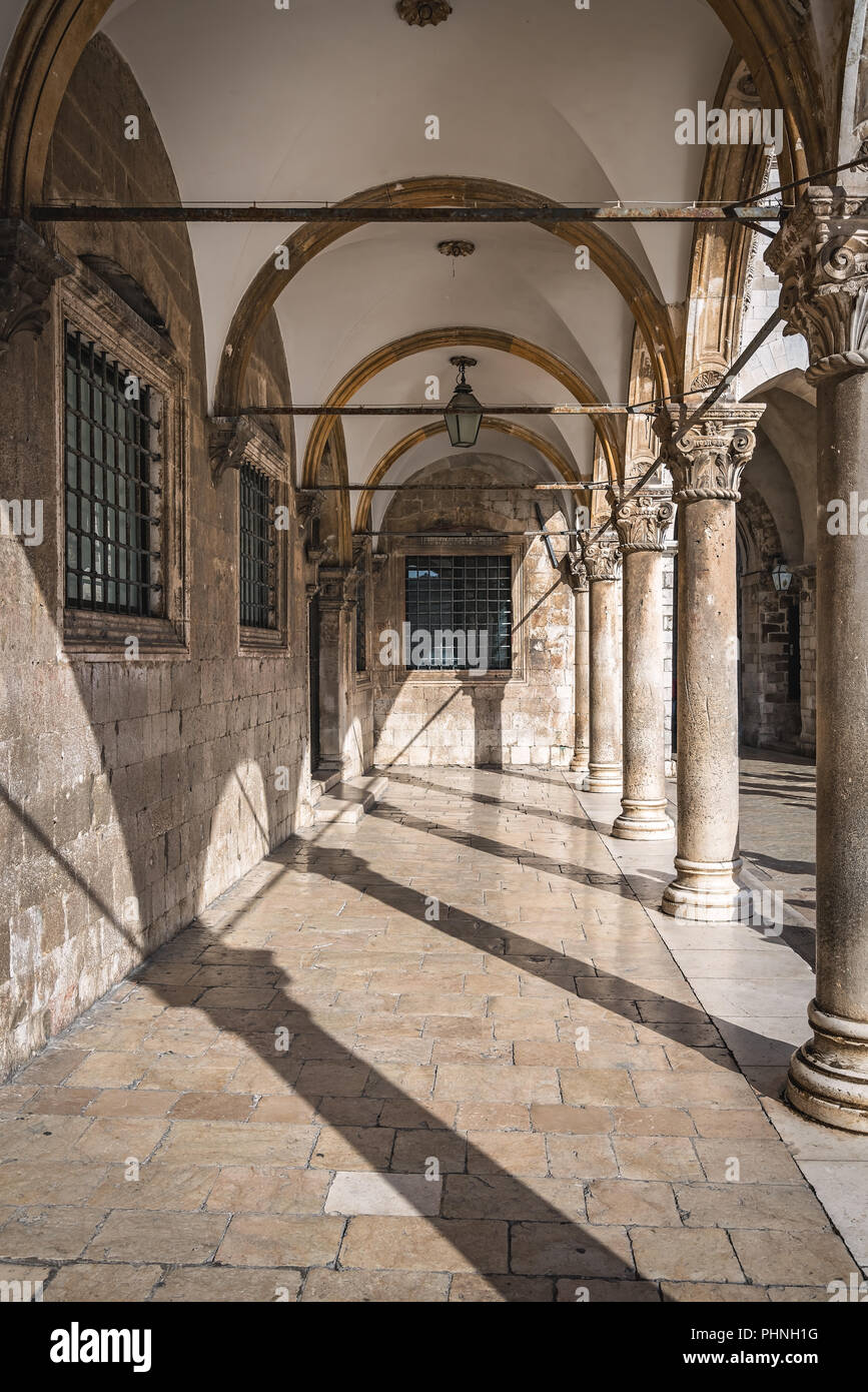 Arched corridor architecture in ancient hi-res stock photography and ...
