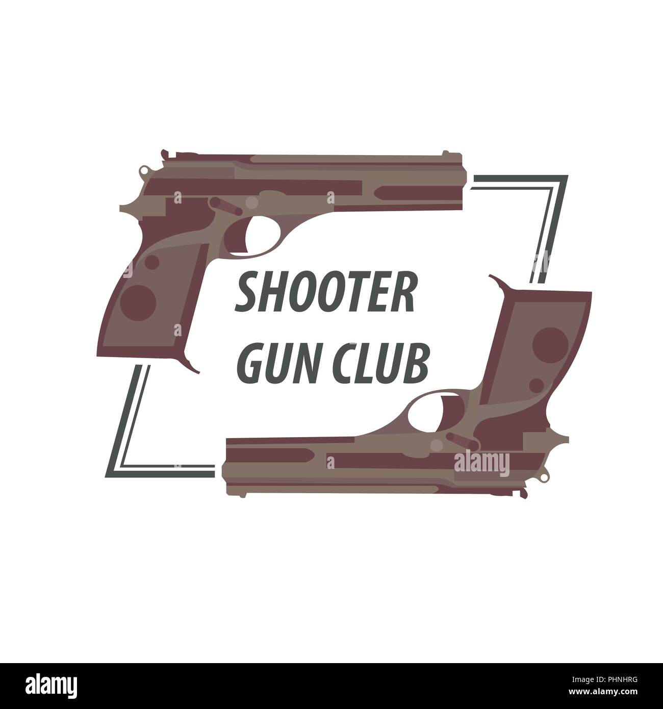 Firearm logo template. Guns, rifles badge. Flat design. Vector ...