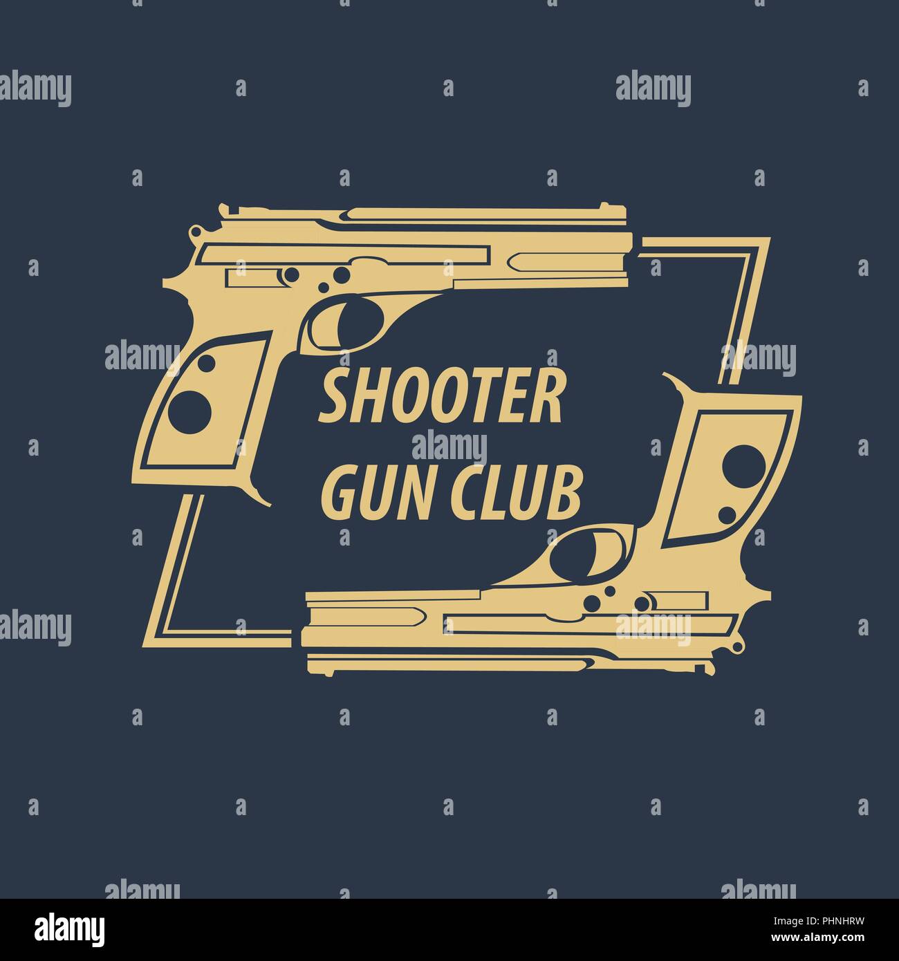 Firearm logo template. Guns, rifles badge. Flat design. Vector ...