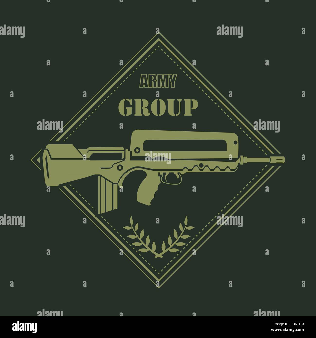 Firearm logo template. Guns, rifles badge. Flat design. Vector ...