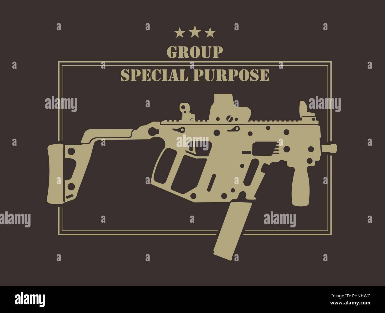 Firearm logo template. Guns, rifles badge. Flat design. Vector ...