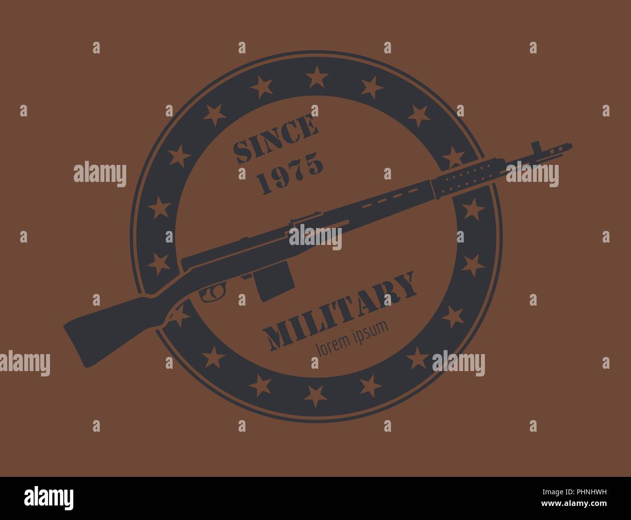 Firearm logo template. Guns, rifles badge. Flat design. Vector ...
