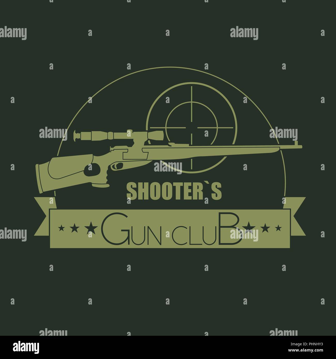 Firearm logo template. Guns, rifles badge. Flat design. Vector ...