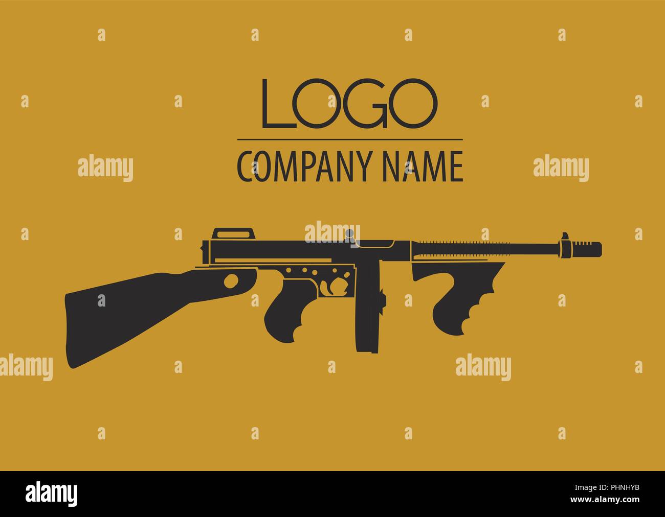 Firearm logo template. Guns, rifles badge. Flat design. Vector ...