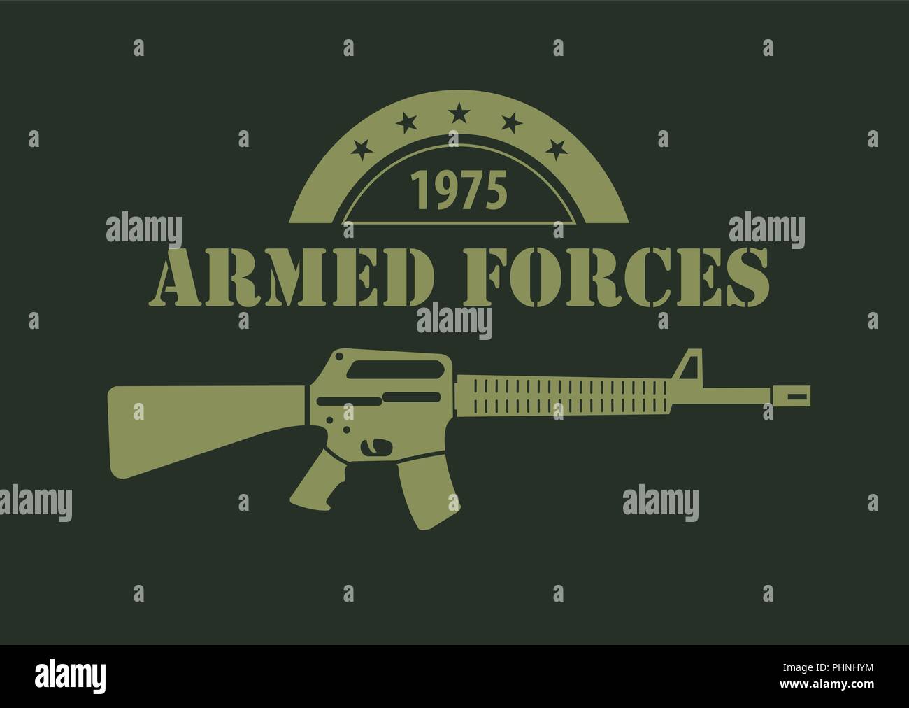 Firearm logo template. Guns, rifles badge. Flat design. Vector ...