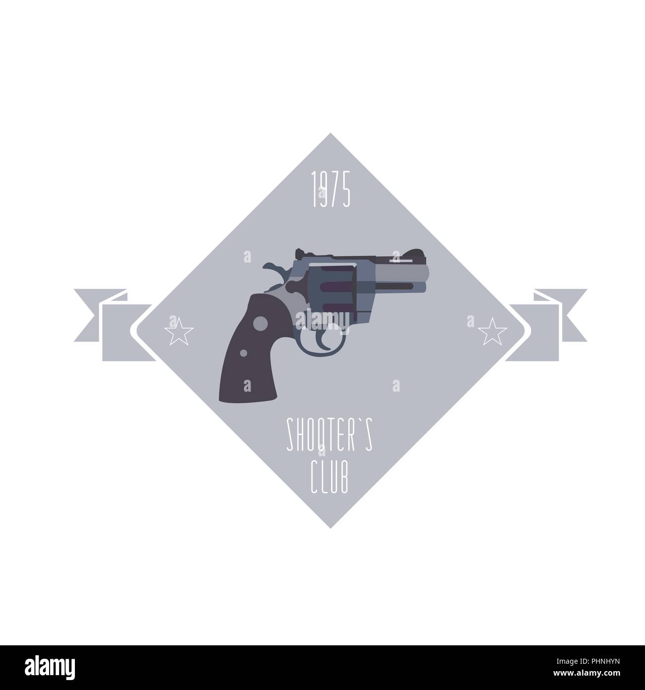 Firearm logo template. Guns, rifles badge. Flat design. Vector ...