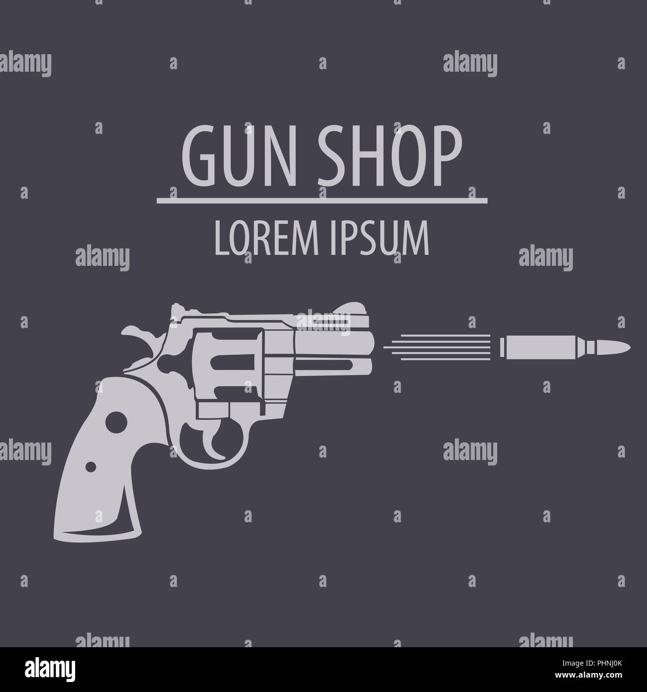 Firearm logo template. Guns, rifles badge. Flat design. Vector ...