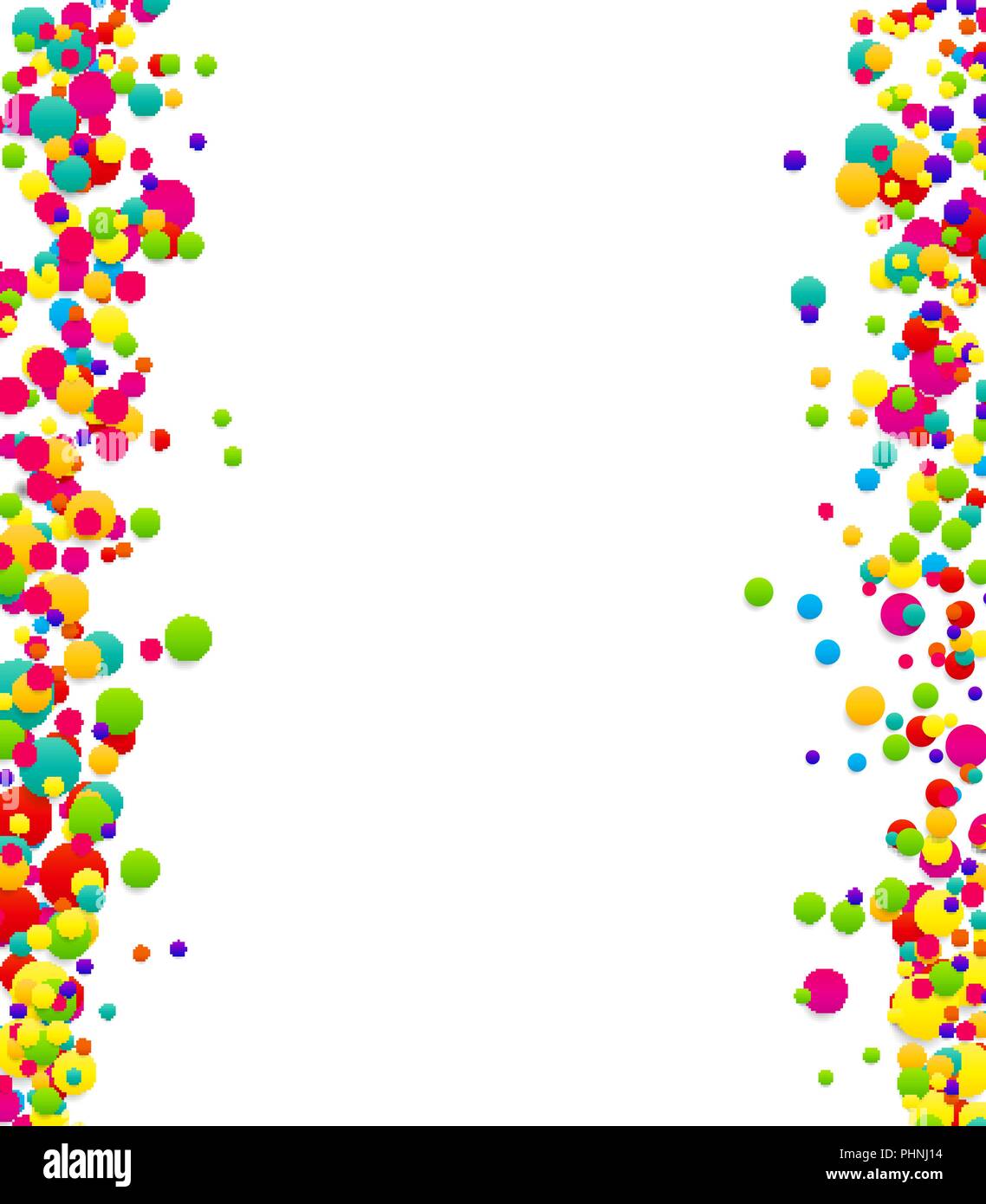 Abstract confetti background with polka dot confetti. Vector ...