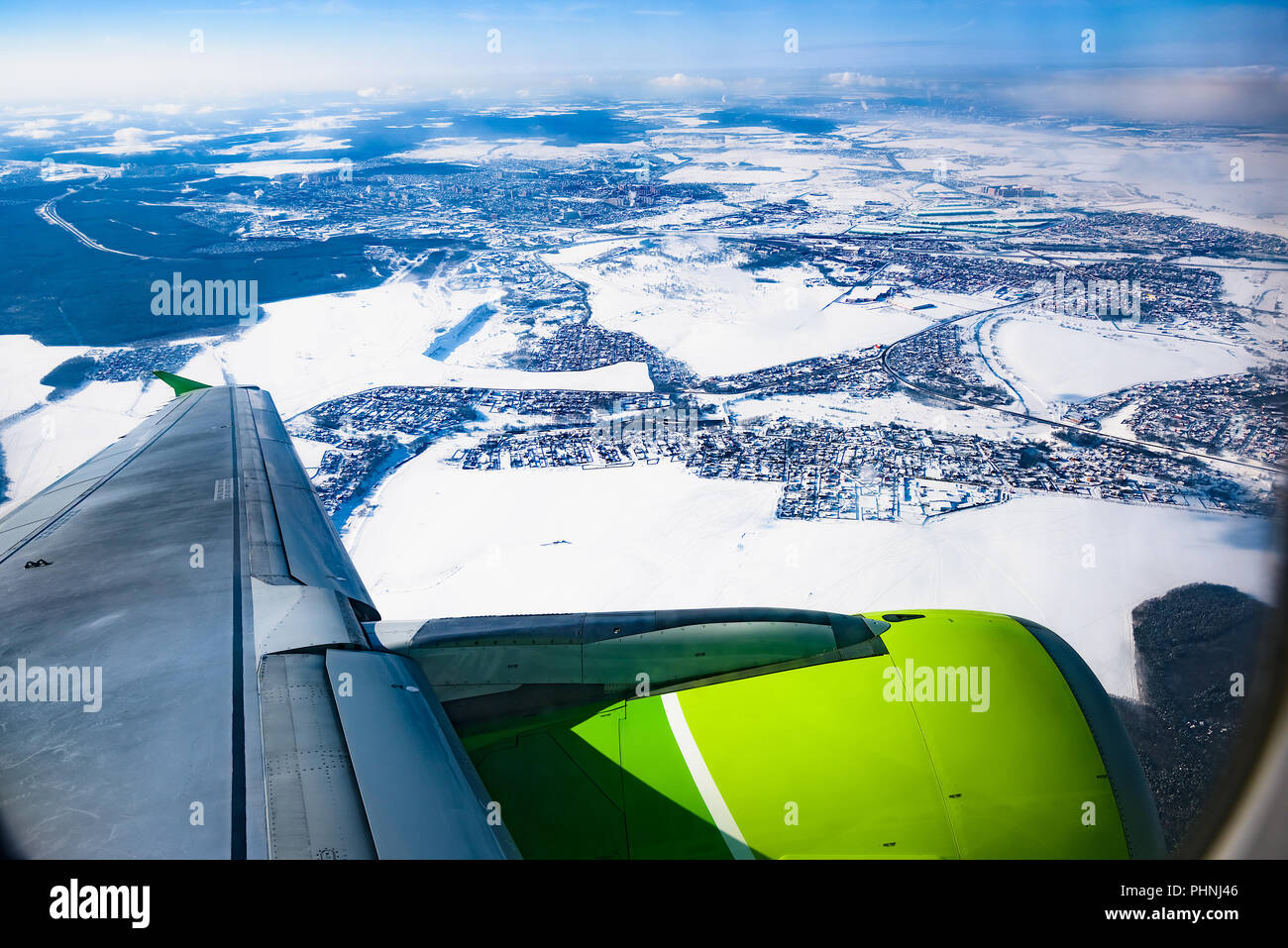 Airplane aerial view overview hi-res stock photography and images - Alamy
