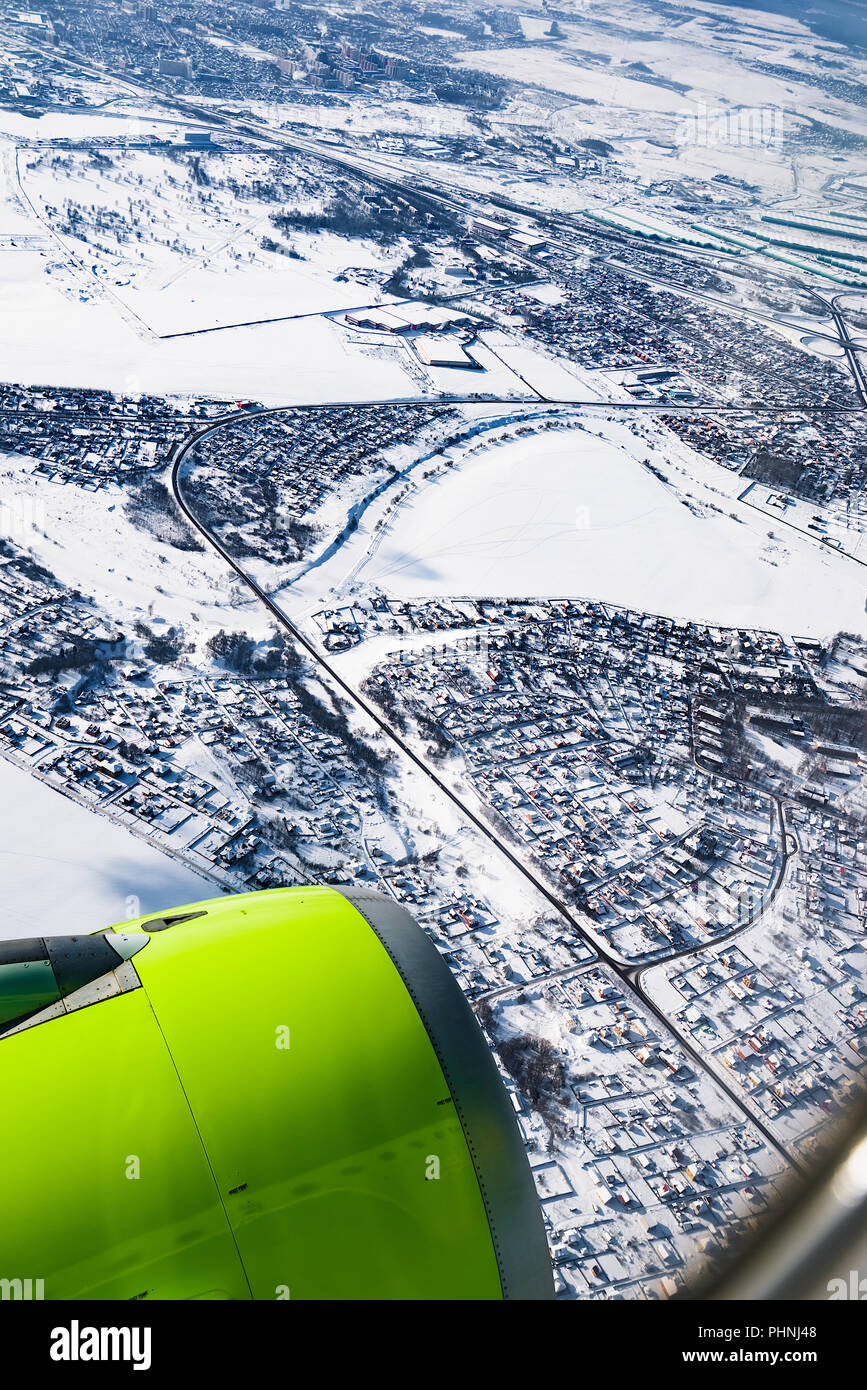 Airplane aerial view overview hi-res stock photography and images - Alamy