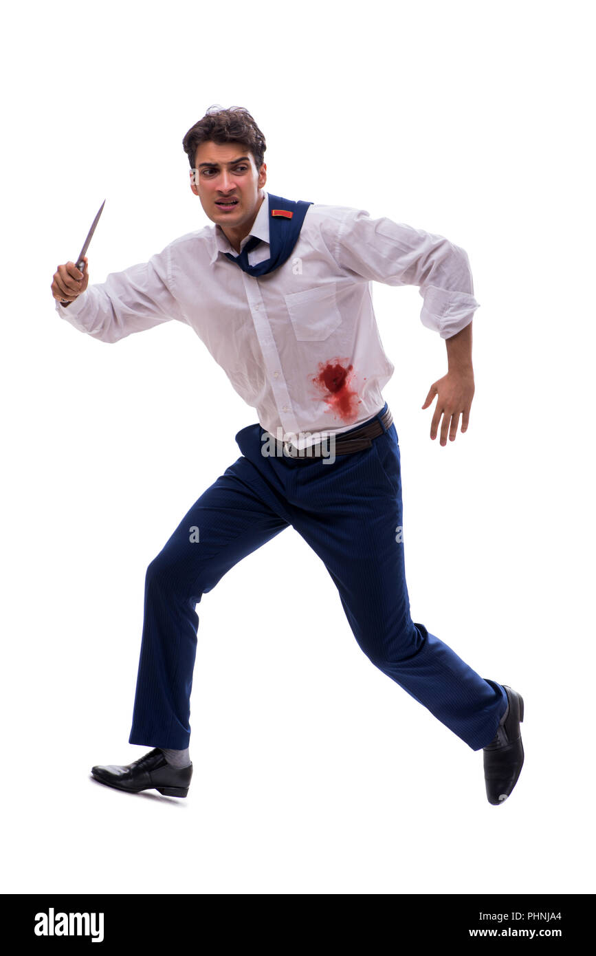 Man running on blade knife hi-res stock photography and images - Alamy