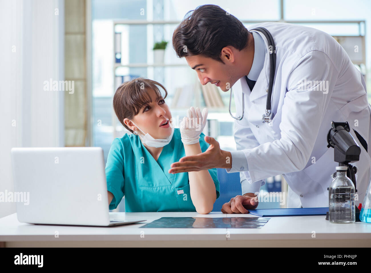 Angry doctor computer hi-res stock photography and images - Alamy