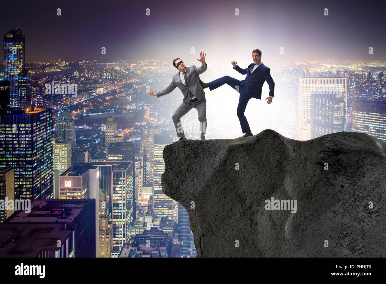 Business unethical competition concept with businessmen Stock Photo - Alamy
