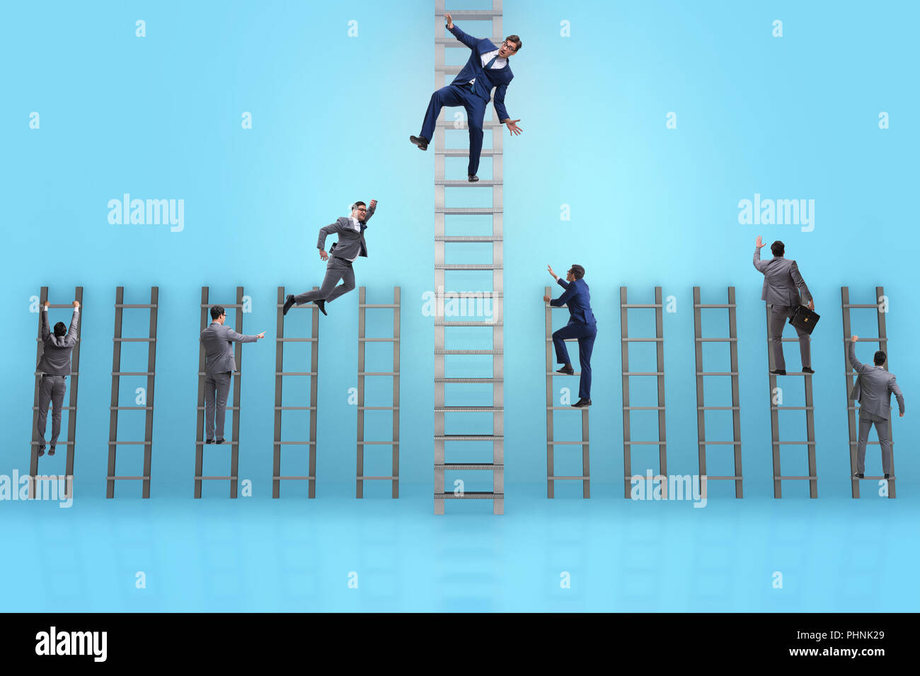 Man falling off ladder hi-res stock photography and images - Alamy
