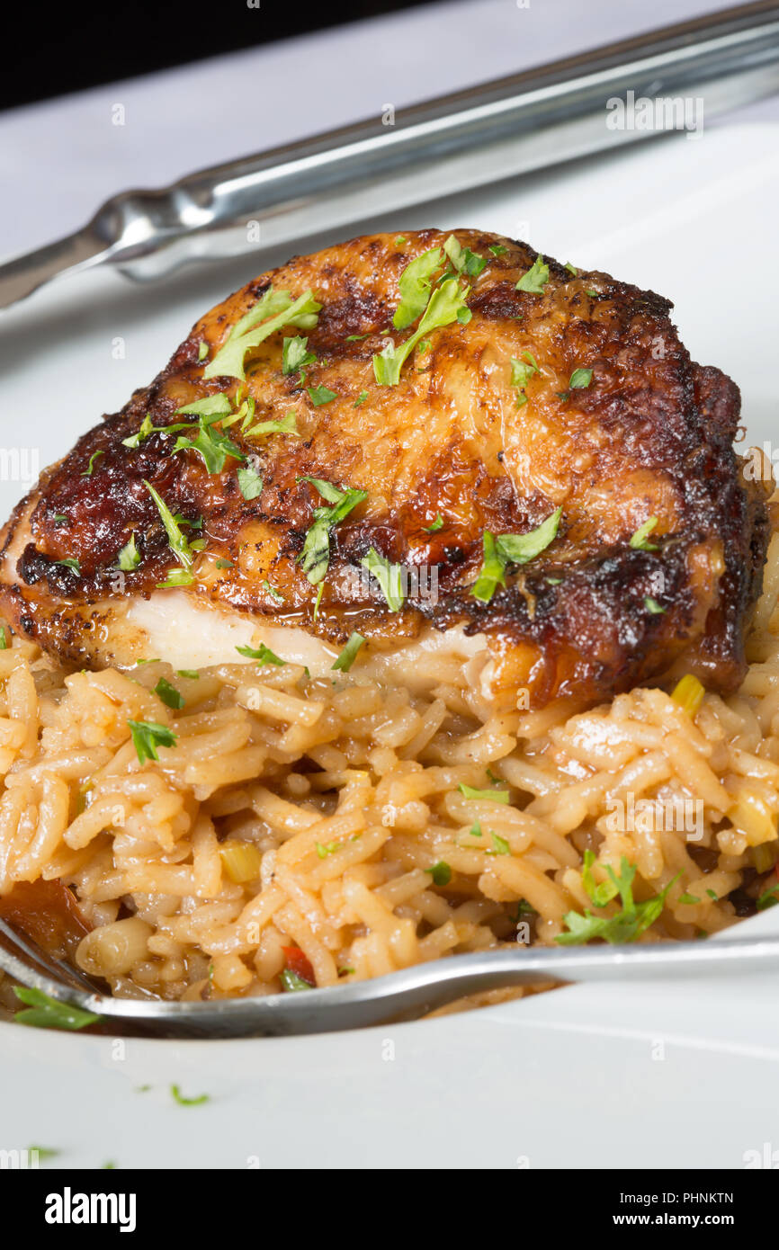 English pub main course dish of chili lime chicken hi-res stock ...