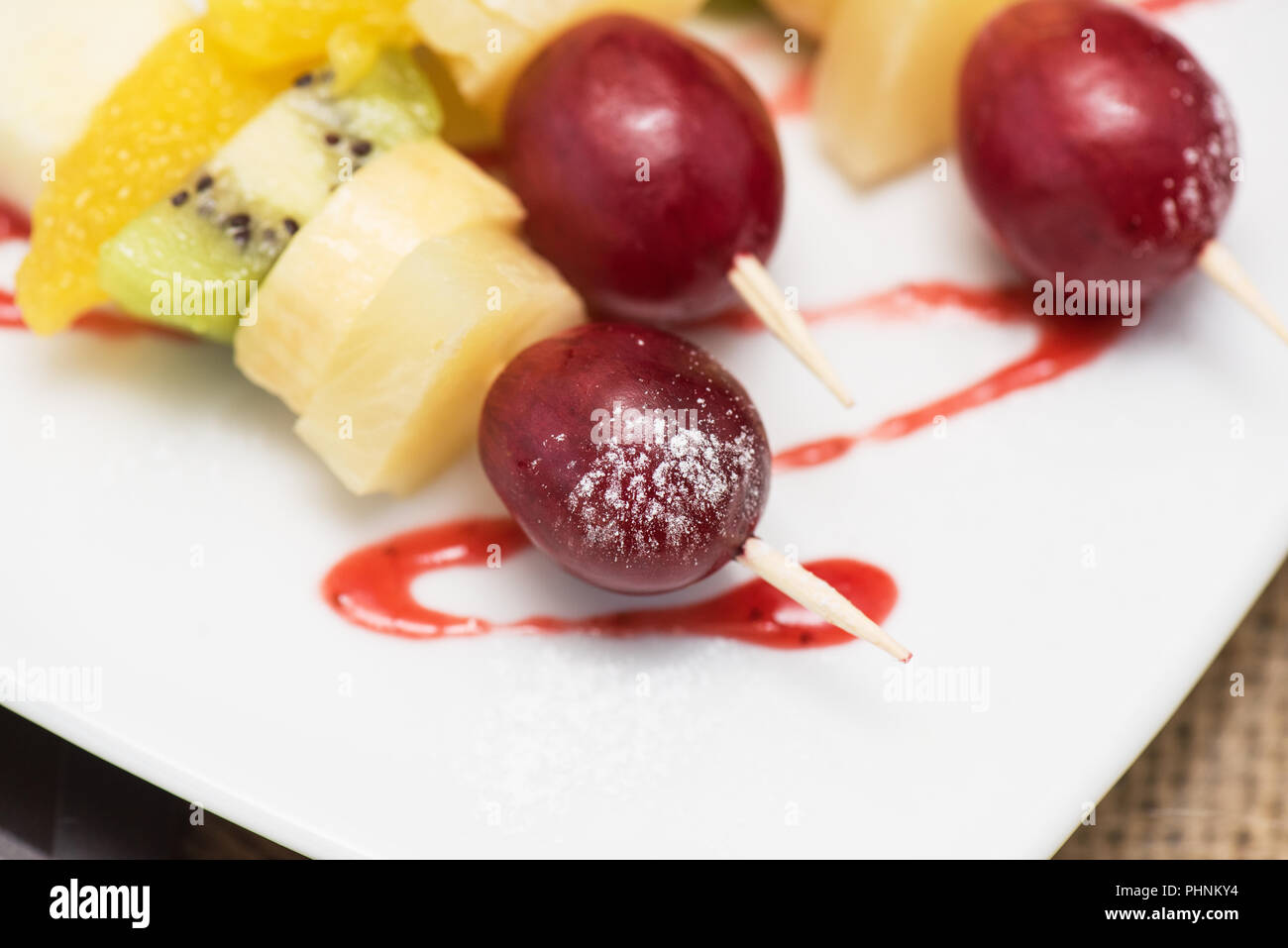 Fruit and cheese plate Stock Photo - Alamy
