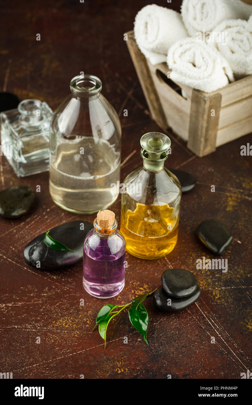 Spa Kit. Shampoo, Soap Liquid. Shower Gel Stock Photo - Alamy