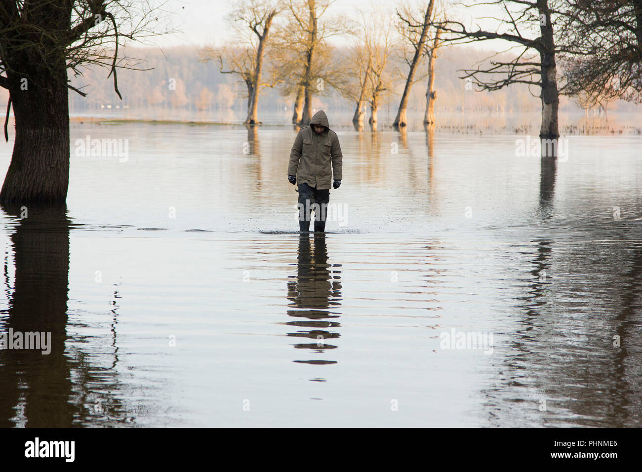 Water surface shadow man looking hi-res stock photography and images ...