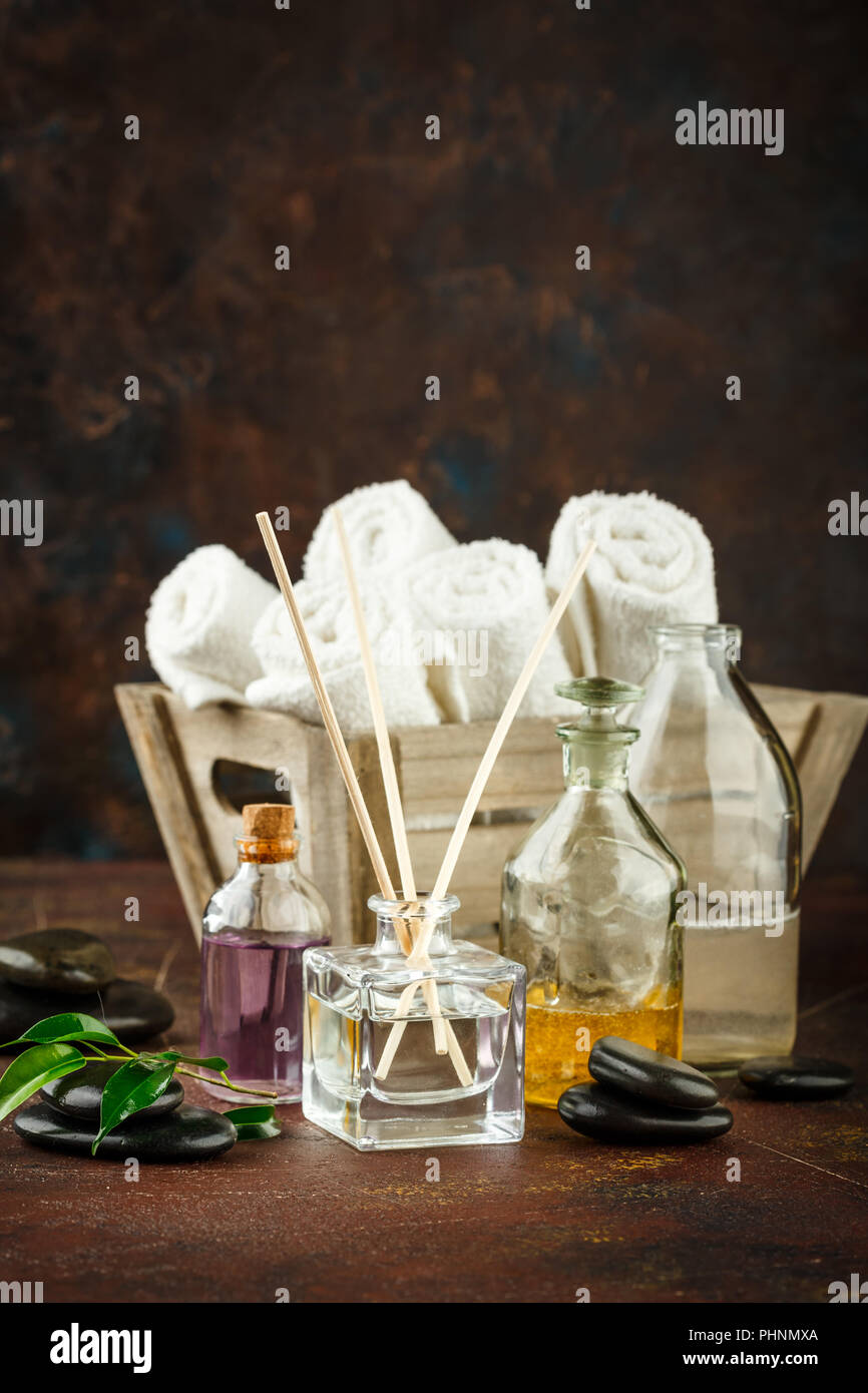 Spa Kit. Shampoo, Soap Liquid. Shower Gel Stock Photo - Alamy