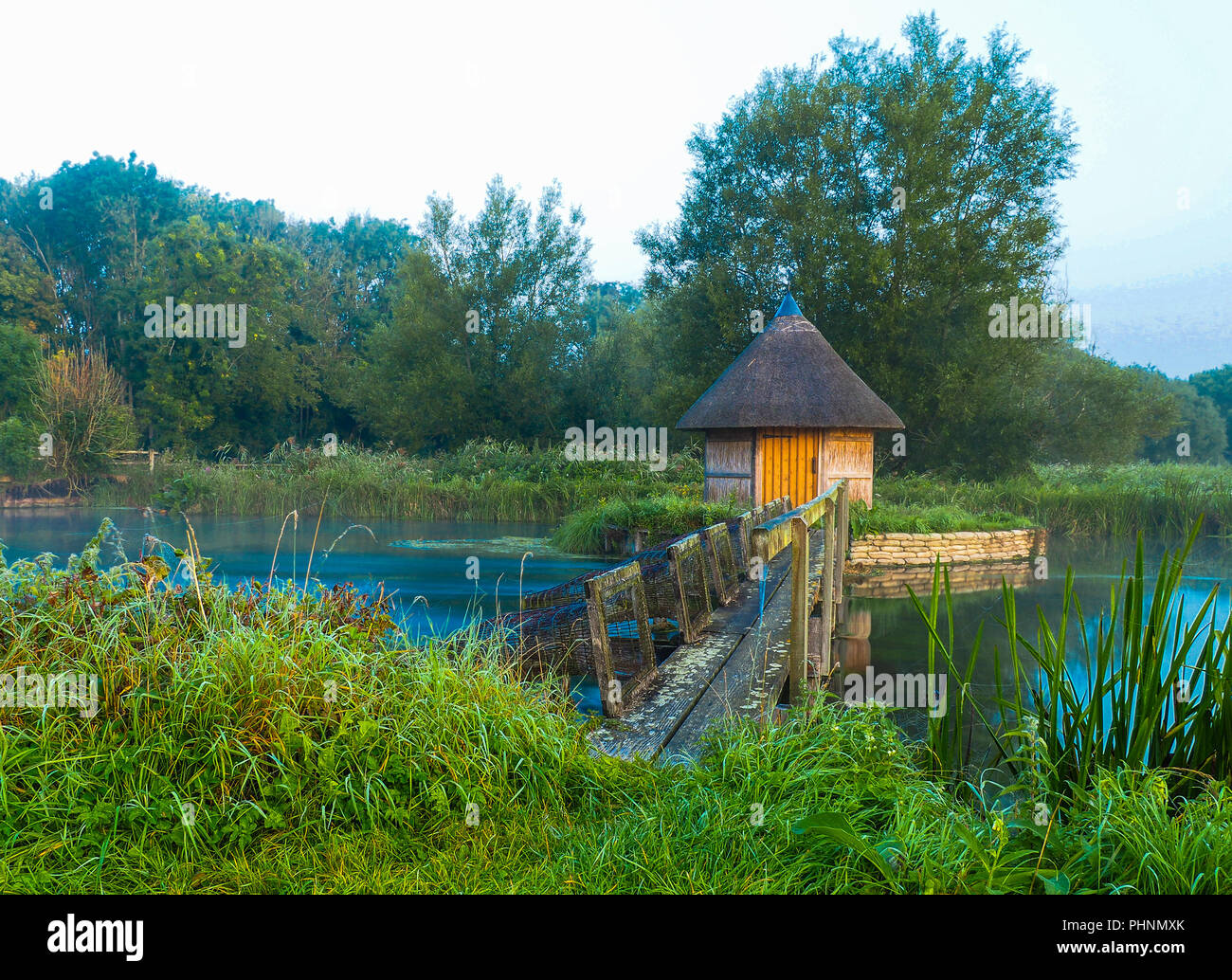 Fisherman's hut on the River Test Stock Photo - Alamy