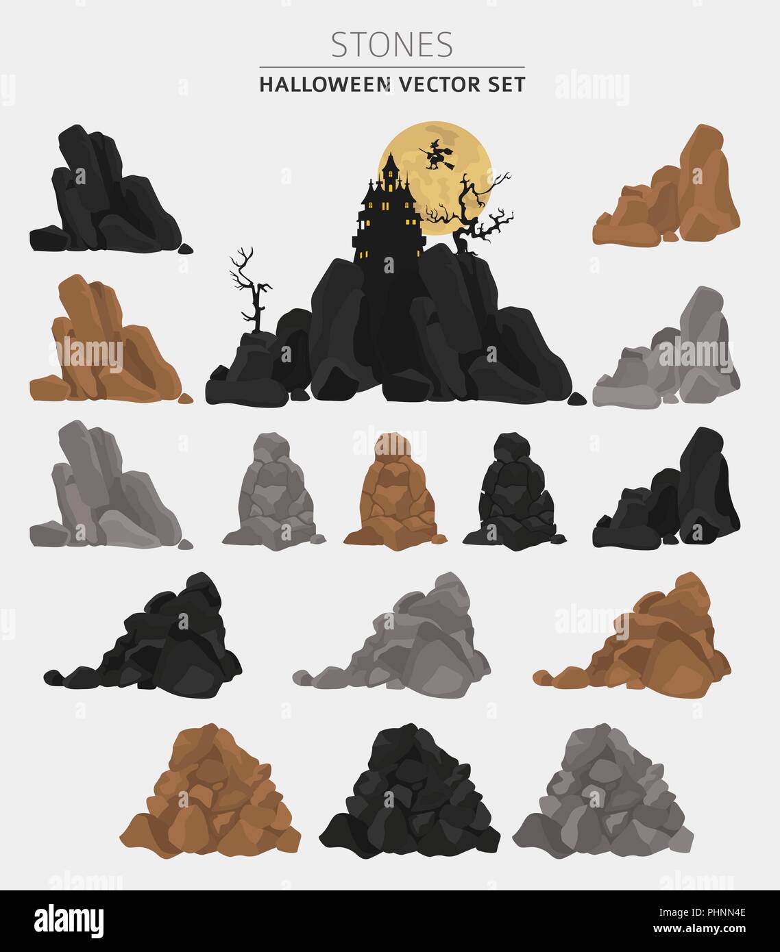 Halloween holiday info graphic elements. Flat design. Vector ...