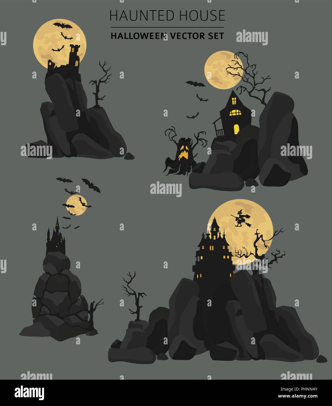 Halloween holiday info graphic elements. Flat design. Vector ...