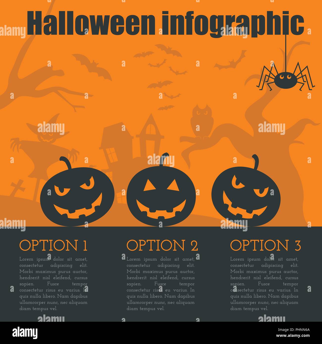 Halloween infographic design. Vector illustration Stock Vector Image ...